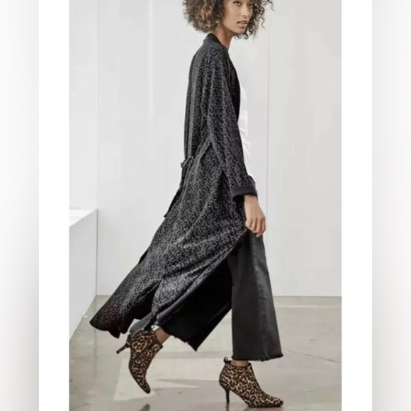 Eileen Fisher | Jackets & Coats | Eileen Fisher Morse Code Long Belted Kimono Jacket | Poshmark